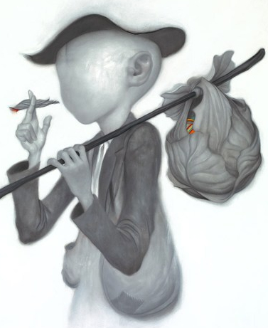 About – handkerchief tied to stick